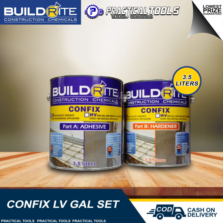 BUILDRITE CONFIX LV GAL SET Low viscosity concrete epoxy for horizontal application | Lazada PH