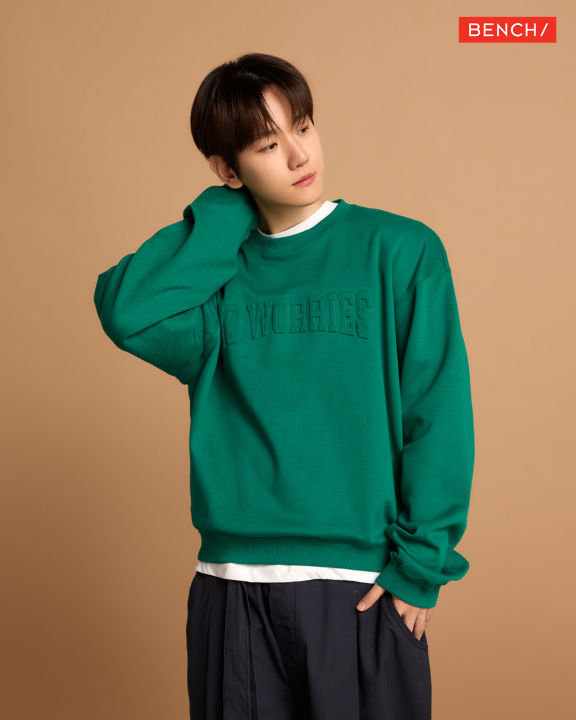 BENCH- BTL0976 Bench x Baekhyun Men's Long Sleeve Oversized Tee | Lazada PH
