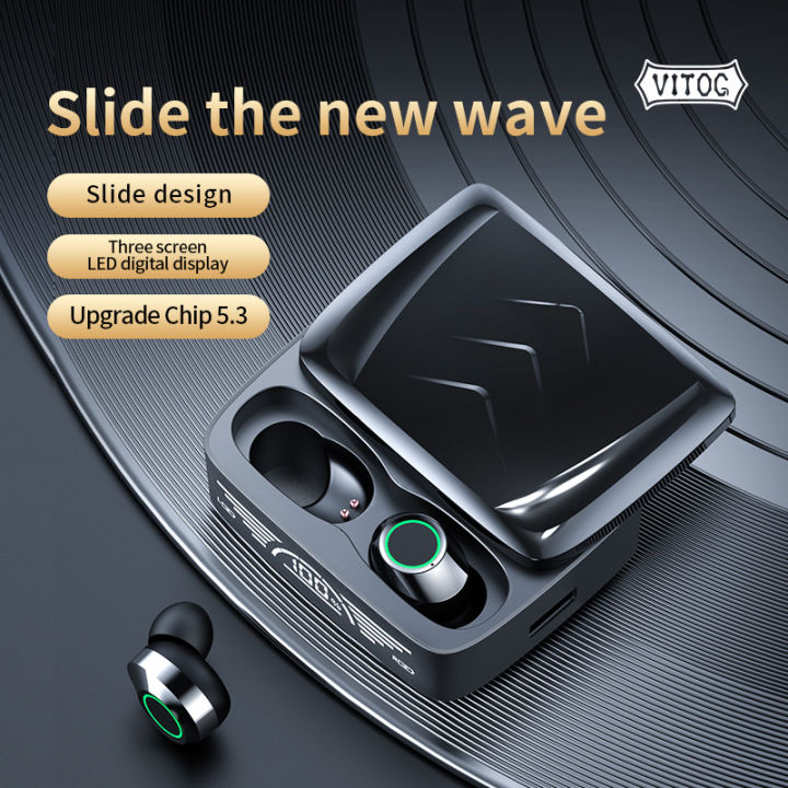 VITOG TWS Bluetooth Earphones Wireless Headsets 9D Stereo HiFi Earbuds ...