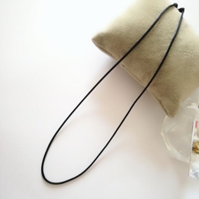 【In Stock】 【1.5MM】Black String necklace with 10k gold lock | Lazada PH