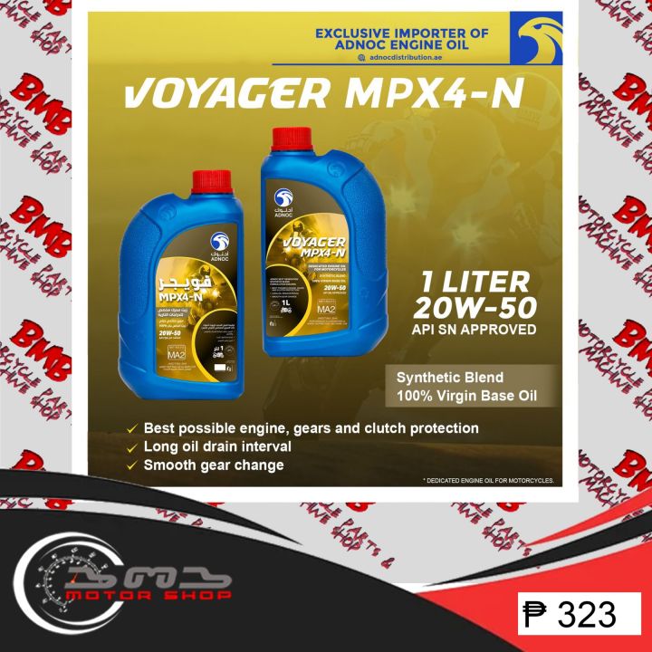 ADNOC OIL VOYAGER MPX4-N 20W50 SYNTHETIC MA2 (GOLD) 1 LITER v01.2025 ...