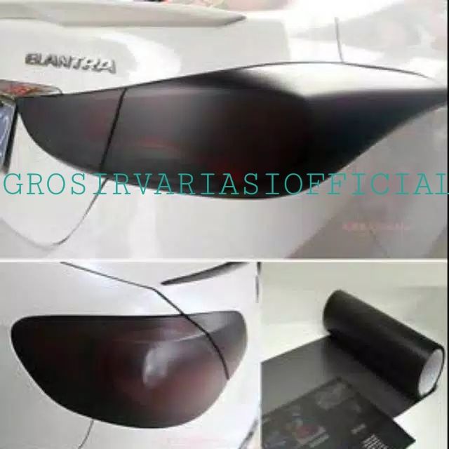 Sticker Headlamp mate black Hitam Doff Hybrid 30x50cm | Lazada Indonesia