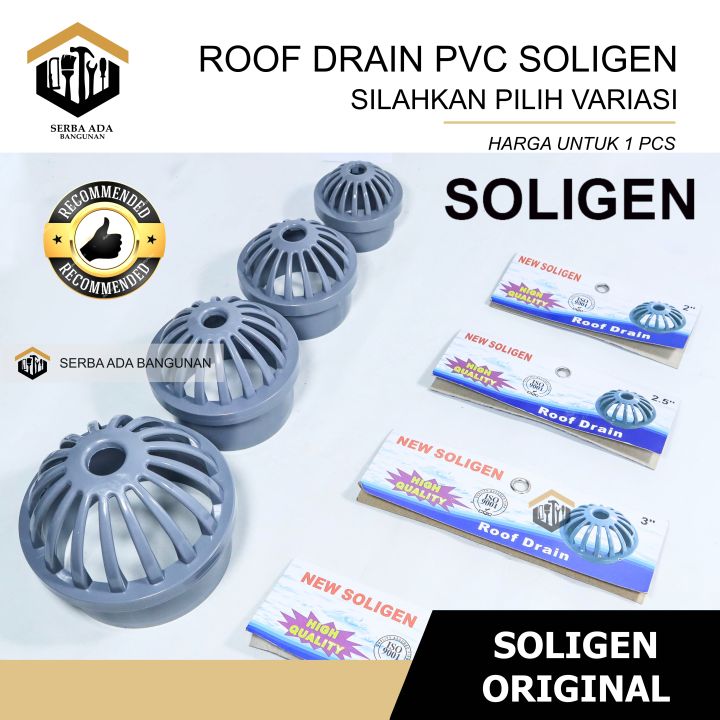 Roof Drain SOLIGEN 2 dan 3 Inch Saringan Talang Air Pembuangan Hujan ...