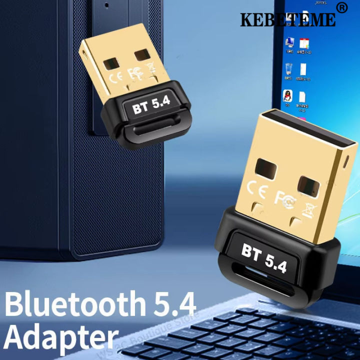 KEBETEME Bluetooth 5.4 Adapter USB Bluetooth 5.3 Dongle Bluetooth ...