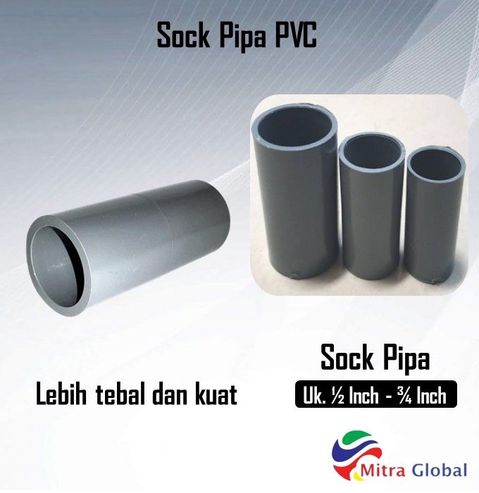 Socket Pipa Air 1/2" Inch 3/4" TS PVC / Shock Sock Sok Pipa Air TS Pvc ...