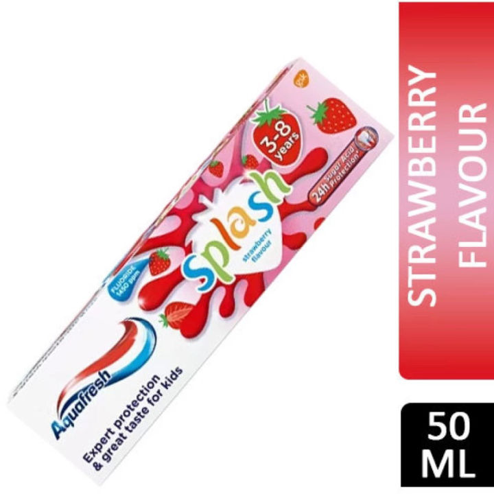 Aquafresh Splash 3-8yr old Strawberry Flavour Toothpaste 50mL | Lazada PH