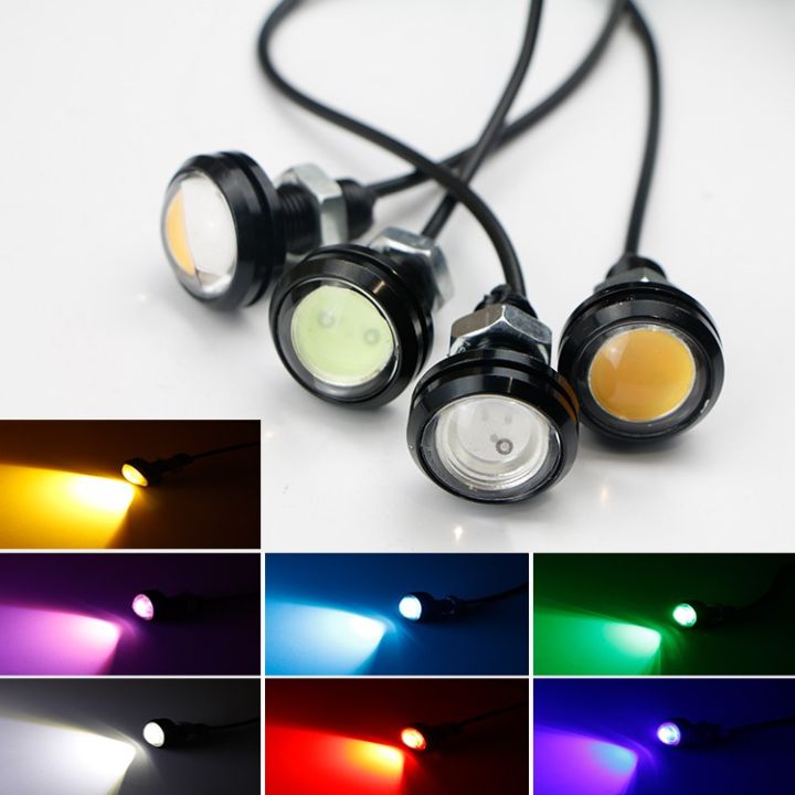 2Pcs 23mm 10W LED Eagle Eye Car Auto DRL Daytime Running Tail Backup ...