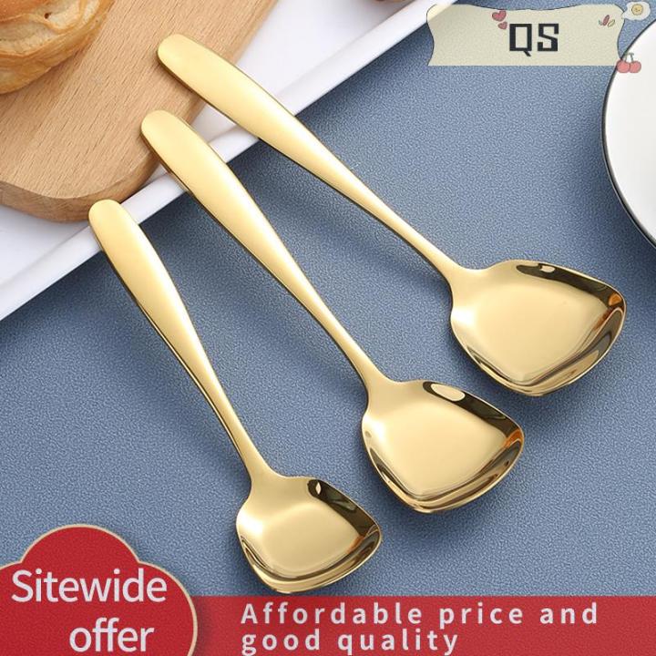 QS Big Salad Spoon Fork Set Stainless Steel Kitchen Food Server Pasta ...