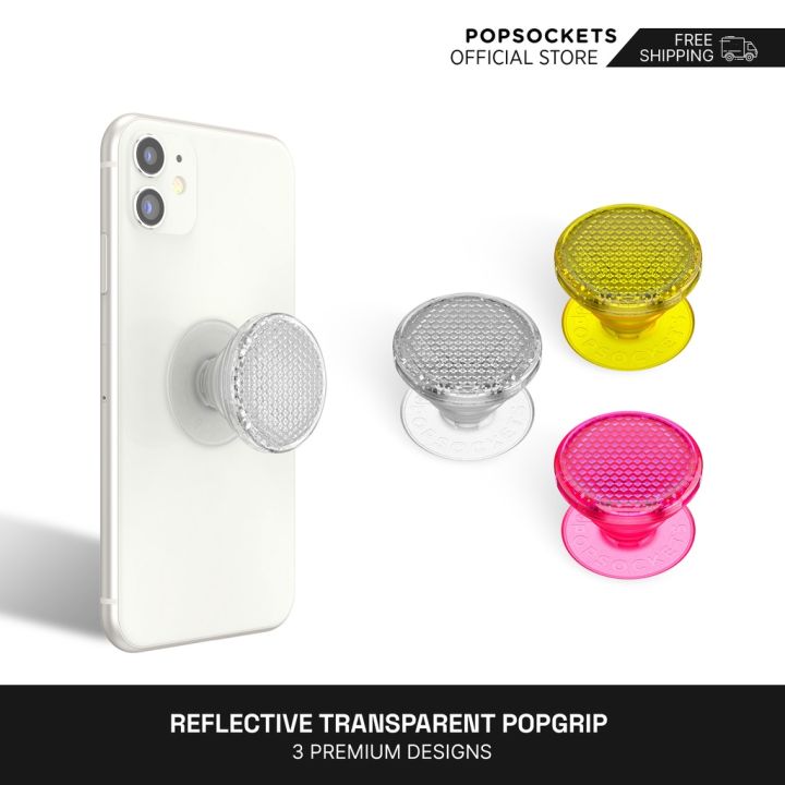 PopSockets Reflective Transparent PopGrip | The Premium Phone Grip and ...