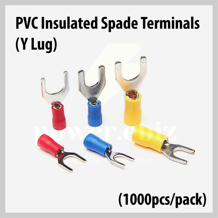 PVC Insulated Spade Terminals - Y Lug (1000pcs/pack) | Lazada
