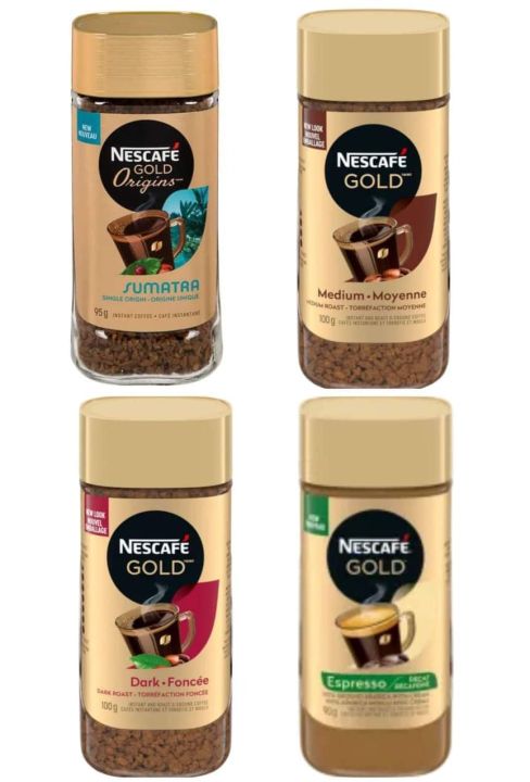NESCAFE GOLD Espresso Original/Decaf/Sumatra/Colombia/Medium/Dark Roast ...