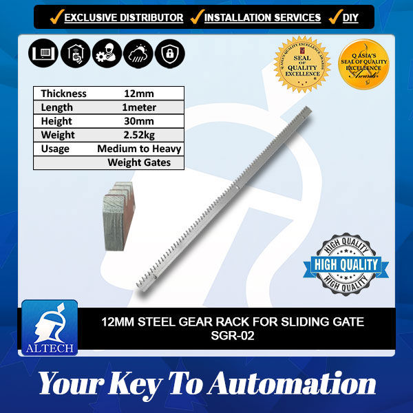 ALTECH 12mm Steel Gear Racks for Sliding Gate Opener Thick (Recommended ...