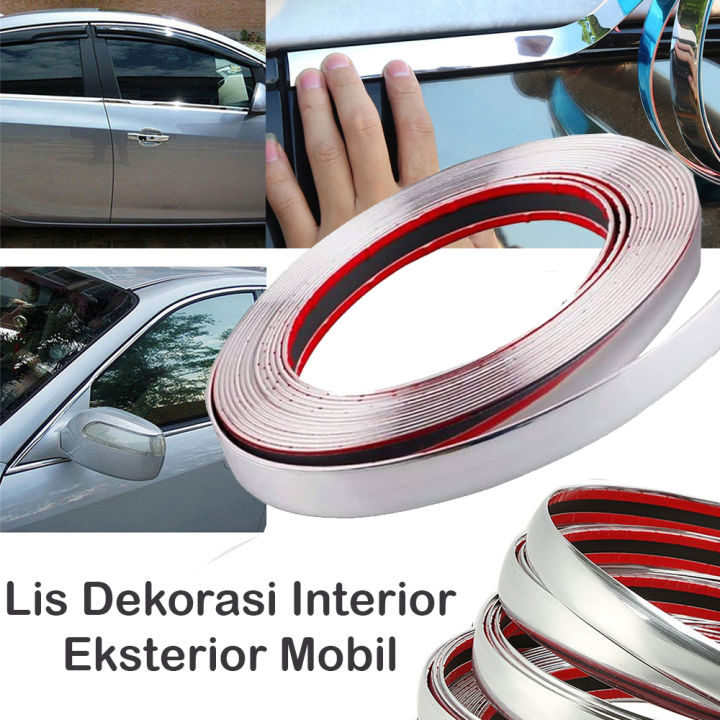 Lis Dekorasi Interior Eksterior Mobil Moulding Chrome Trim Strip Body ...