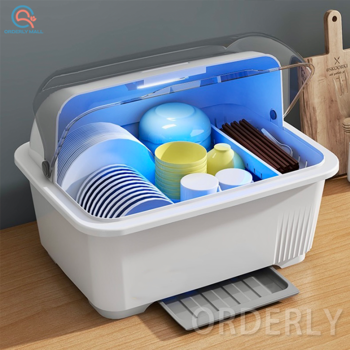 Kitchen Dish Rack with Cover Dust-proof insect-proof Dish drain ...