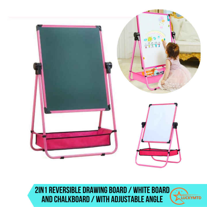LUCKYMTD 2in1 REVERSIBLE DRAWING BOARD Kids Art drawing board It can ...