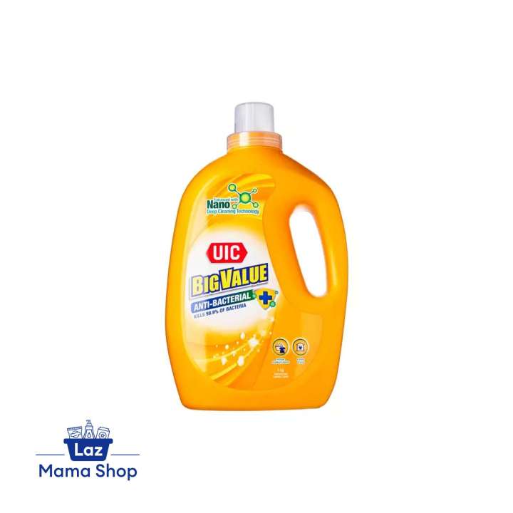 UIC Big Value Laundry Liquid Detergent 3.6kg - Anti-bacterial (Laz Mama ...