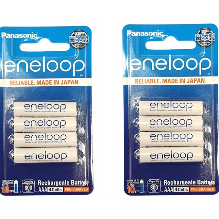 ถ่านชาร์จ Panasonic Eneloop AAA up to 800 mAh แพค 8 ก้อน ของแท้ Made in ...