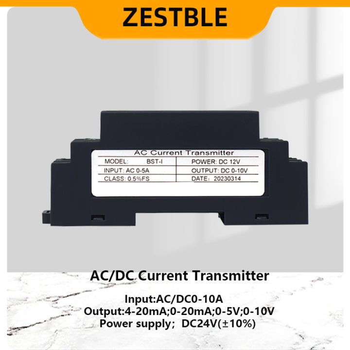 AC/DC0-10A Current Transmitter Sensor ZA-BST-I AC/DC 1A 5A 10A input 4 ...