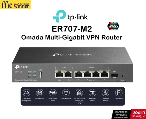ROUTER (เราเตอร์) TP-LINK OMADA MULTI-GIGABIT VPN ROUTER (ER707-M2) ของ ...