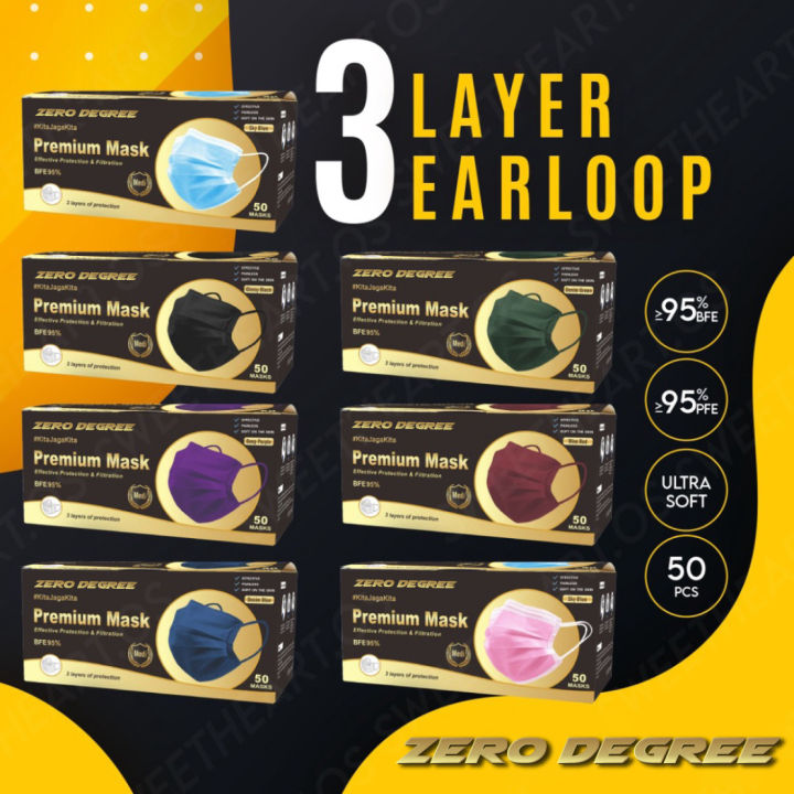 Zero Degree 50pcs Medical Mask Face Mask 3ply 4ply Medical/Non Medical ...