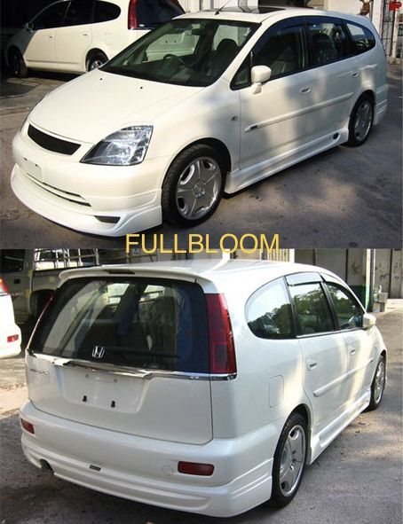 Honda stream 2001 2002 2003 fullbloom style bodykit body kit front side ...