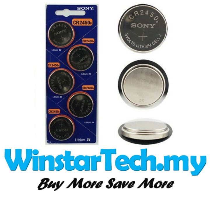 (SONY) CR2430 / CR2450 Genuine 3V Lithium Battery | Lazada