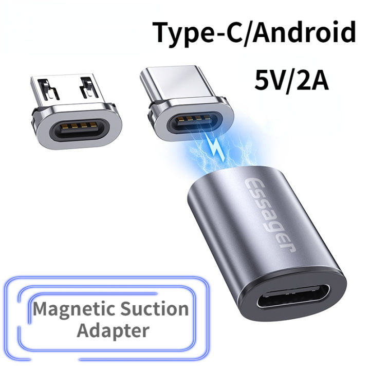 5V/2A Mini Aluminum Alloy Magnetic Suction Adapter Compatible with ...