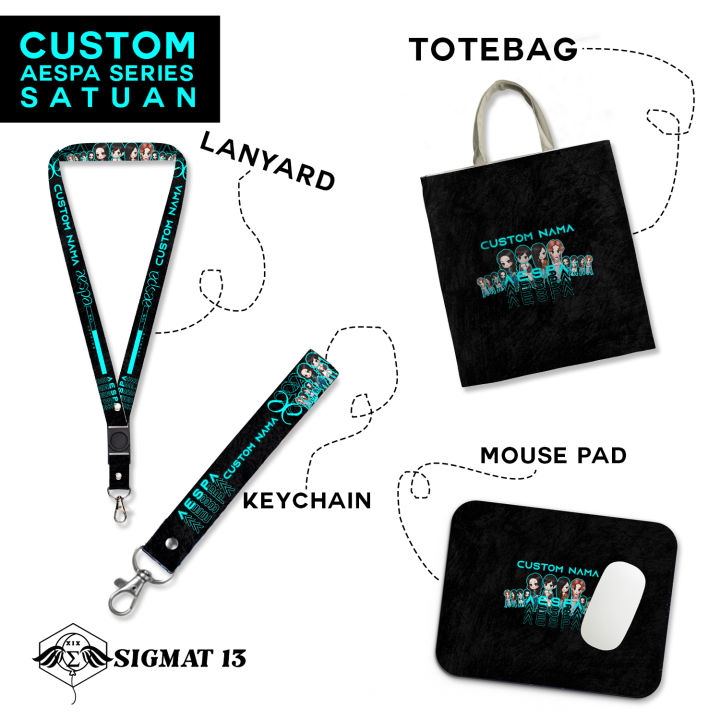 Id Card Lanyard Custom Name Tag Custom Nama KPOP Series Aespa Sigmat13 ...