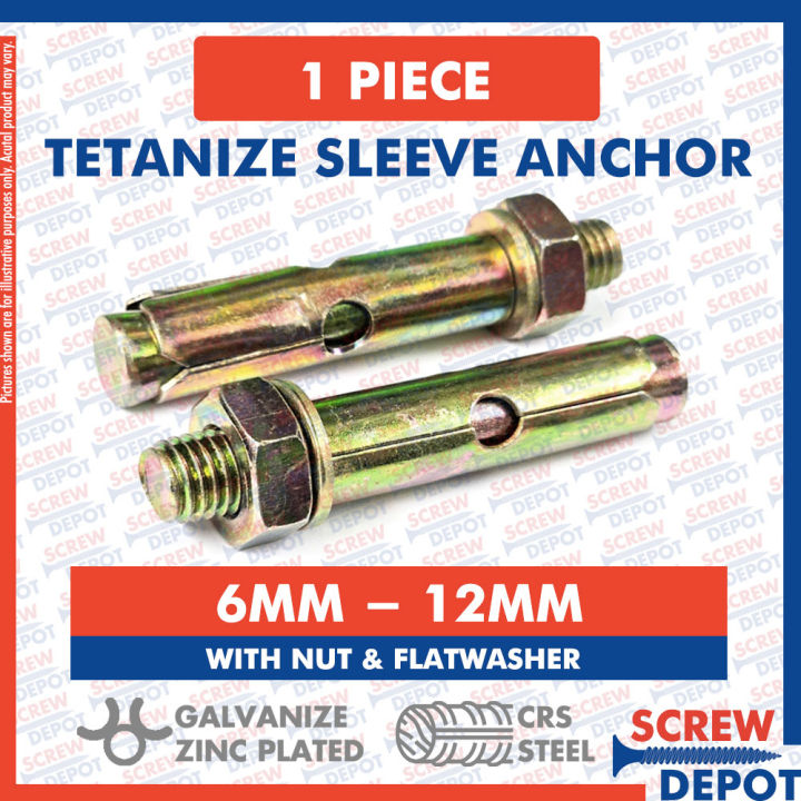 1PC 6mm 12mm Sleeve Anchor / Dyna Bolt / Expansion Bolt / Anchor Bolt ...