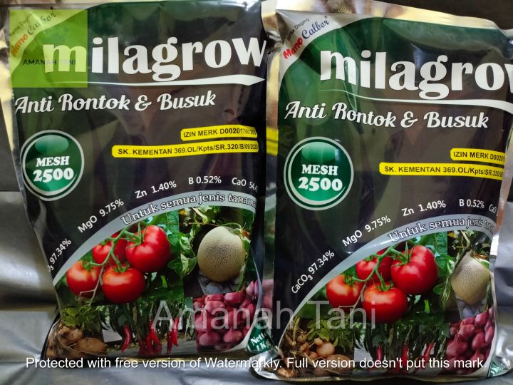 Pupuk Nano Mikro MILAGROW 2500Mesh - Untuk Mencegah Rontok dan Busuk ...