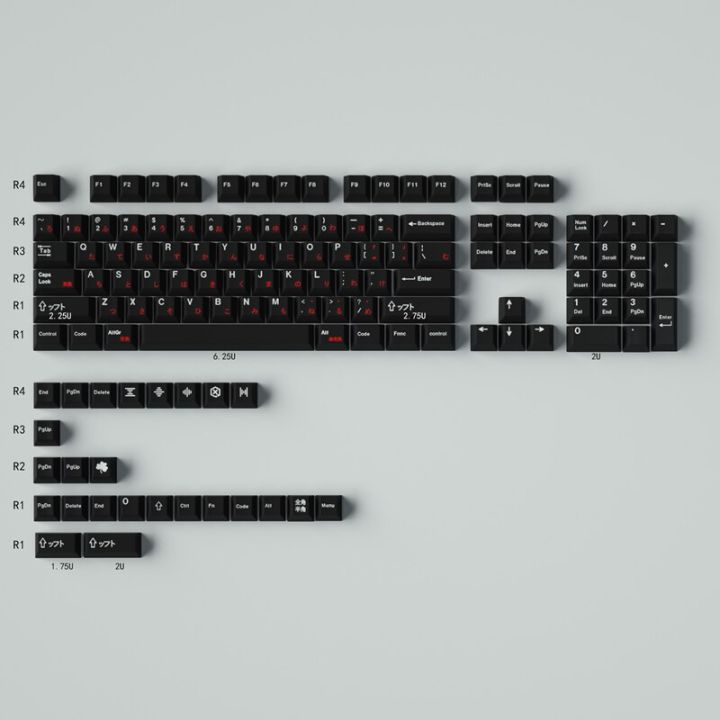 Gmk Wob Red Cyrillic 23130 Keys Cherry Profile Pbt Material Keycaps Sublimation For 6484960