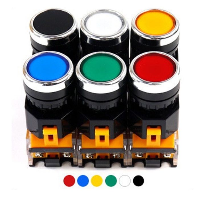 พร้อมส่ง push button switch สวิตซ์กดติด กดดับ สำหรับงานตู้คอนโทรลมีไฟ ...