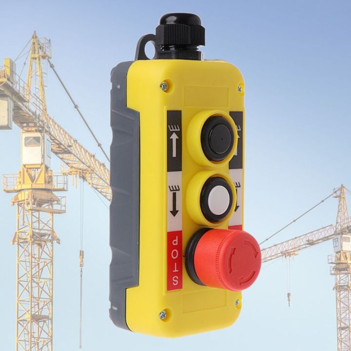 Waterproof Industrial Push Button Switch Emergency Stop Switch for Electric Crane Hoist Pendant ...