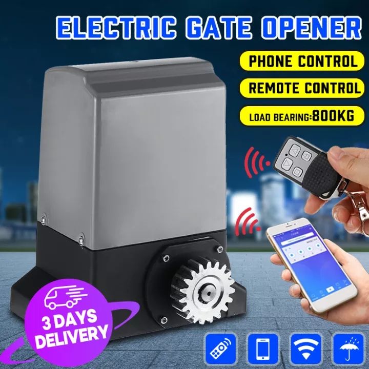 370 1200w Electric Sliding Gate Opener Automatic Motor Remote Kit