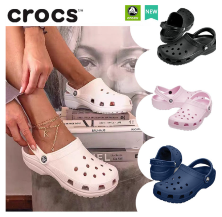 【Fast Shipping】Crocs Classic 100% Original Casual Slippers Women's ...