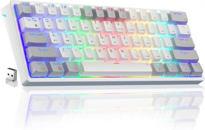 SK961 RGB Wireless 60 Percent Keyboard Supports Triple Mode Connection ...