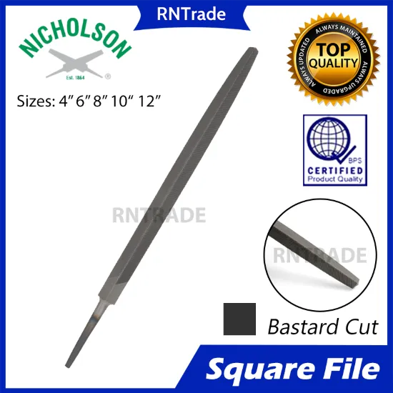 Nicholson File Square File Rough Cut (4 6 8 10 12 inches) KIKIL ...