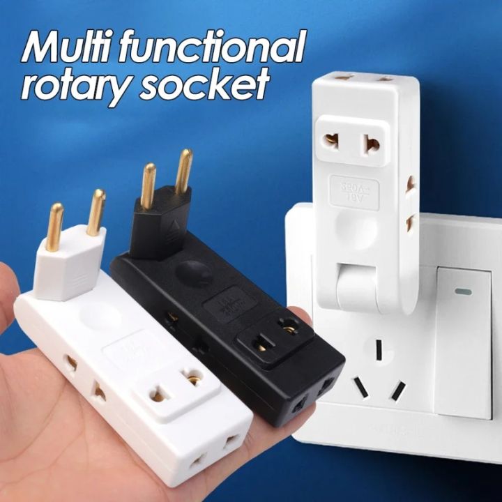 4 in 1 EU Electrical Socket 180 Degree Rotate Wall Outlet Extension ...