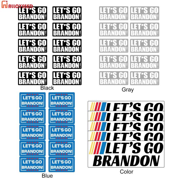 Auto Decal - 10 / 5-Pack Funny Lets Go Brandon Stickers for Laptop ...