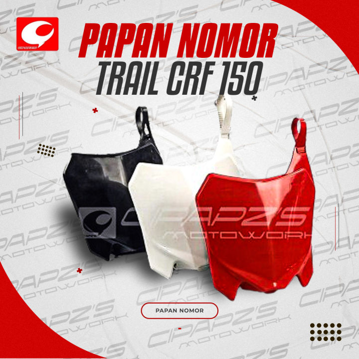 Papan Nomor Trail Universal Dudukan Depan Nomor Motor Trail Custom ...