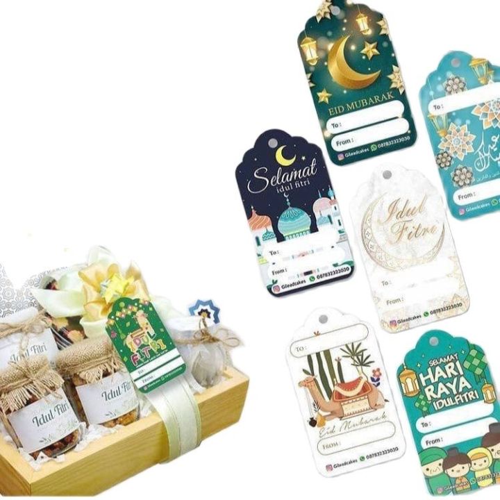 Kartu Ucapan Lebaran Idul Fitri Isi 10pcs Dengan Tali Gantungan / Kartu ...