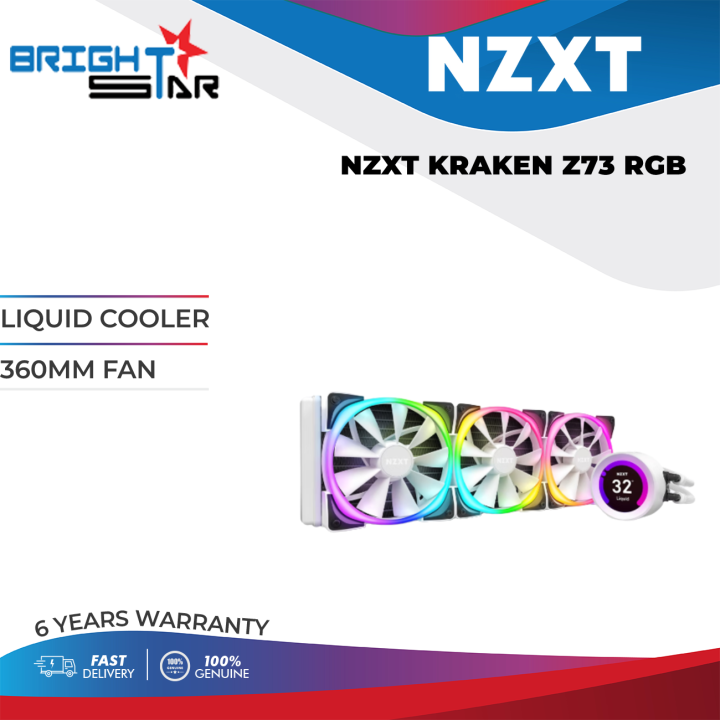 LIQUID COOLER / NZXT KRAKEN Z73 RGB / WHITE / 360MM FAN / 6Y WARRANTY ...