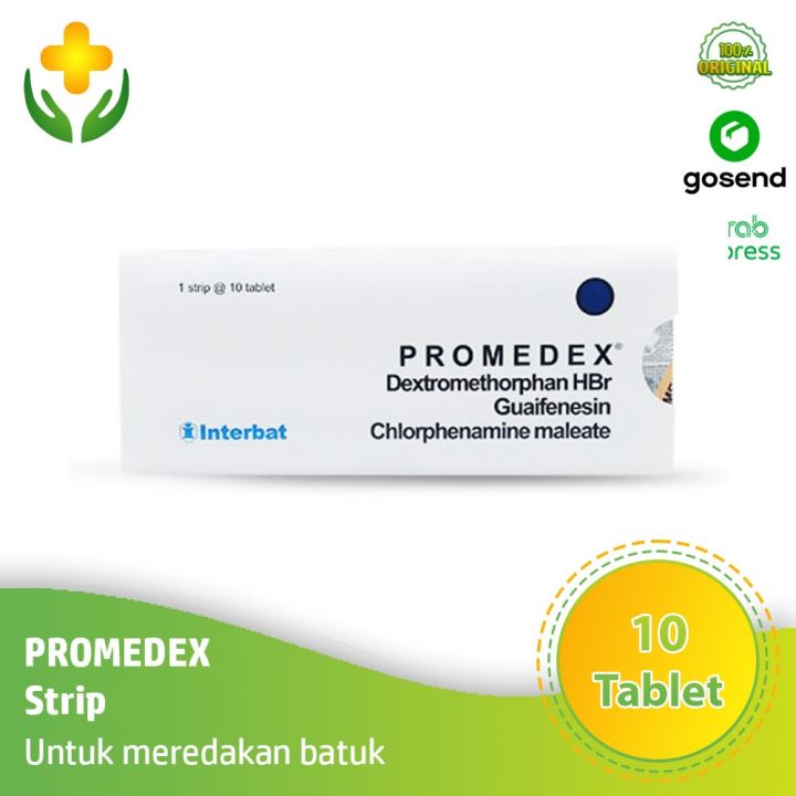 Promedex Strip 10 Tablet Obat Batuk Kering Batuk Berdahak Batuk Alergi ...