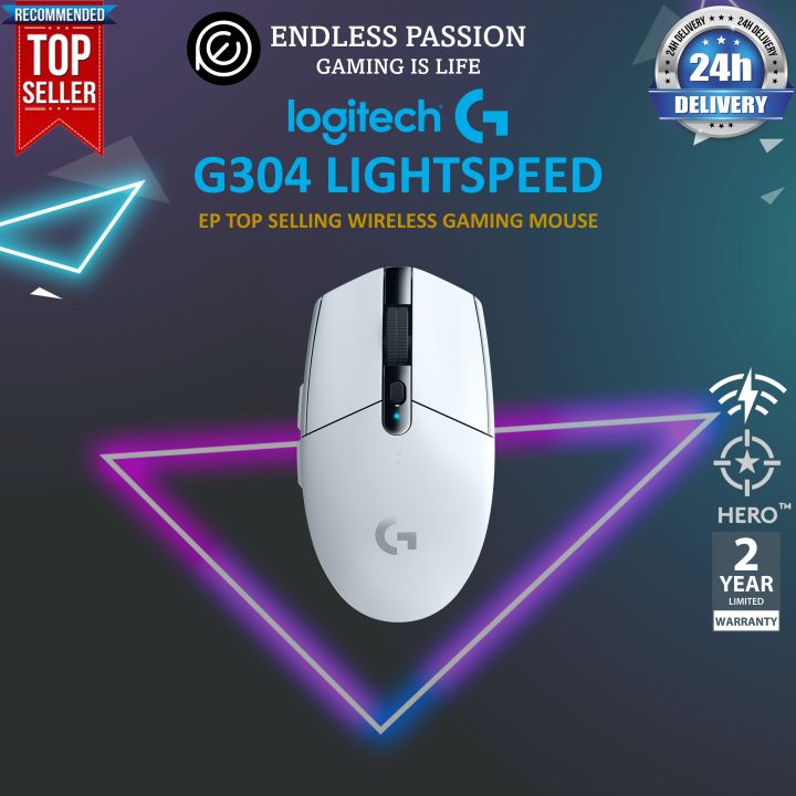 Logitech G304 LIGHTSPEED Wireless Gaming Mouse, Hero 12K Sensor, 12,000 ...