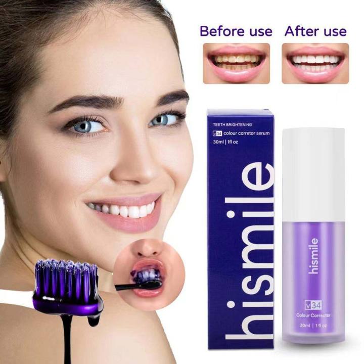 30ML Hismile V34 Whitening Cleaning Tooth Purple Cleansing and ...