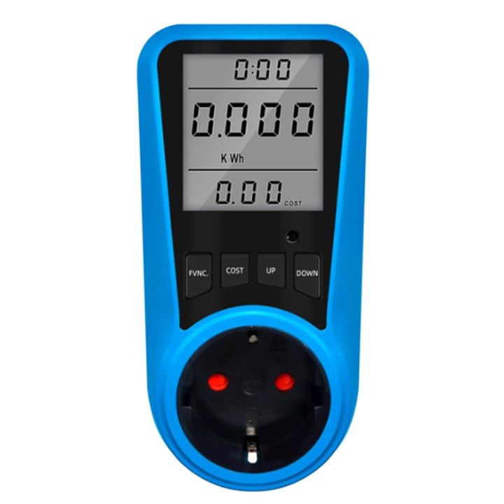 Socket Digital Current Meter Voltmeter AC Power Meter Time Watt Tester ...