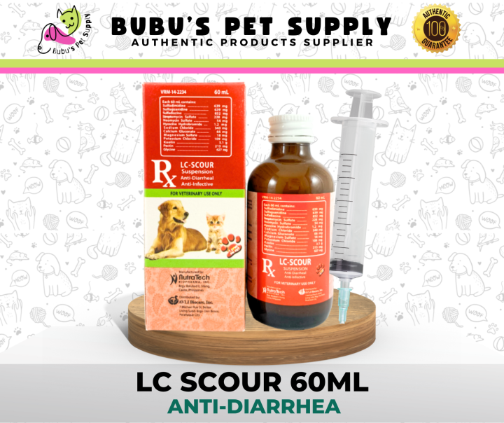 LC SCOUR ANTI DIARRHEA INFECTION ORAL SUSPENSION DOG CAT 60ML WITH FREE ...