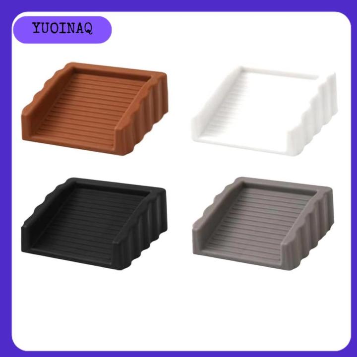 YUOINAQ Floor Mounted Door Stop Wedges Invisible Rubber No Drilling ...