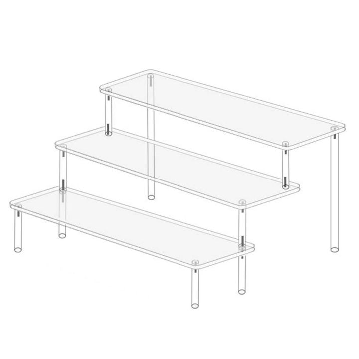 BOCO Acrylic Display Rack 3-tier Acrylic Display Stand for Toys ...