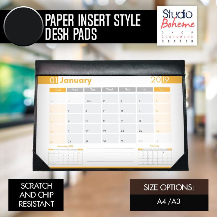 Calendar desk pad signature pad holder executive office desk mat ...